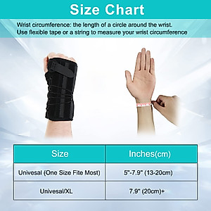 TANDCF bestlife Unisex Universal Wrist Lacer Wrist Brace for Carpal Tunnel Syndrome & De Quervain’s Syndrome,Adjustable Night Wrist Support Brace with Splints Right Hand For Women & Men,Great for Wrist Pain,Sprain,Sports Injuries,Joint Instability,Arthrit