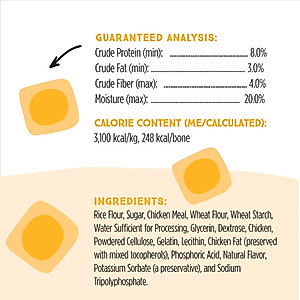 Ultra Chewy Chicken Double Treat Bones: Long-Lasting Dog Treats Made in USA for Large and Small Breeds, Highly Digestible, Ideal for Aggressive Chewers (24 Count)