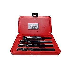 Norseman by Viking Drill and Tool 30323 9/16 in, 5/8 in, 3/4 in, 1 in. 135 Degree Split Point Cryo-Nitride S&D Set , Red