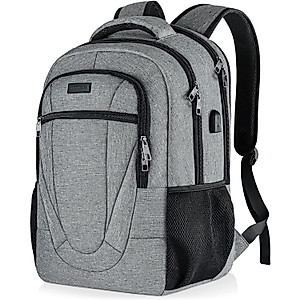 BIKROD Travel Laptop Backpack for Men, 17 Inch Large School Backpacks for Teen Boys Water Resistant Back Pack,Business Anti Theft Sturdy Computer Bag Gifts