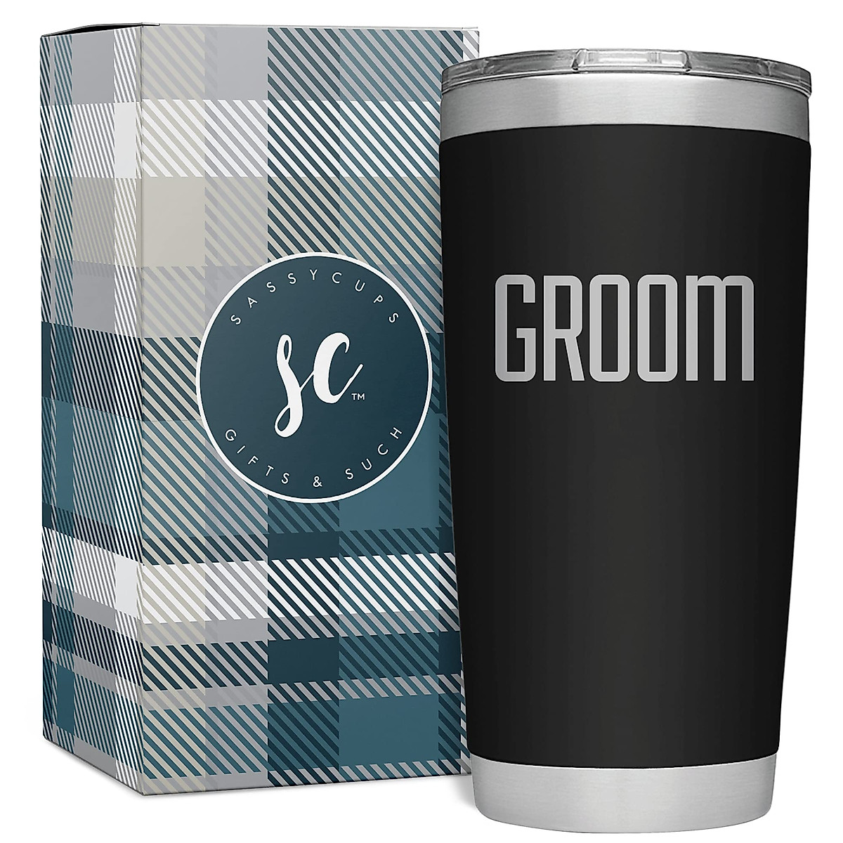 Groom Tumbler - Custom Vacuum Insulated Stainless Steel Groom Cup Mug with Lid and Straw - Cup for Fiance - Coffee Mug for Groom to Be - Groom Travel Tumbler - Engagement Tumbler - Newly Engaged Son