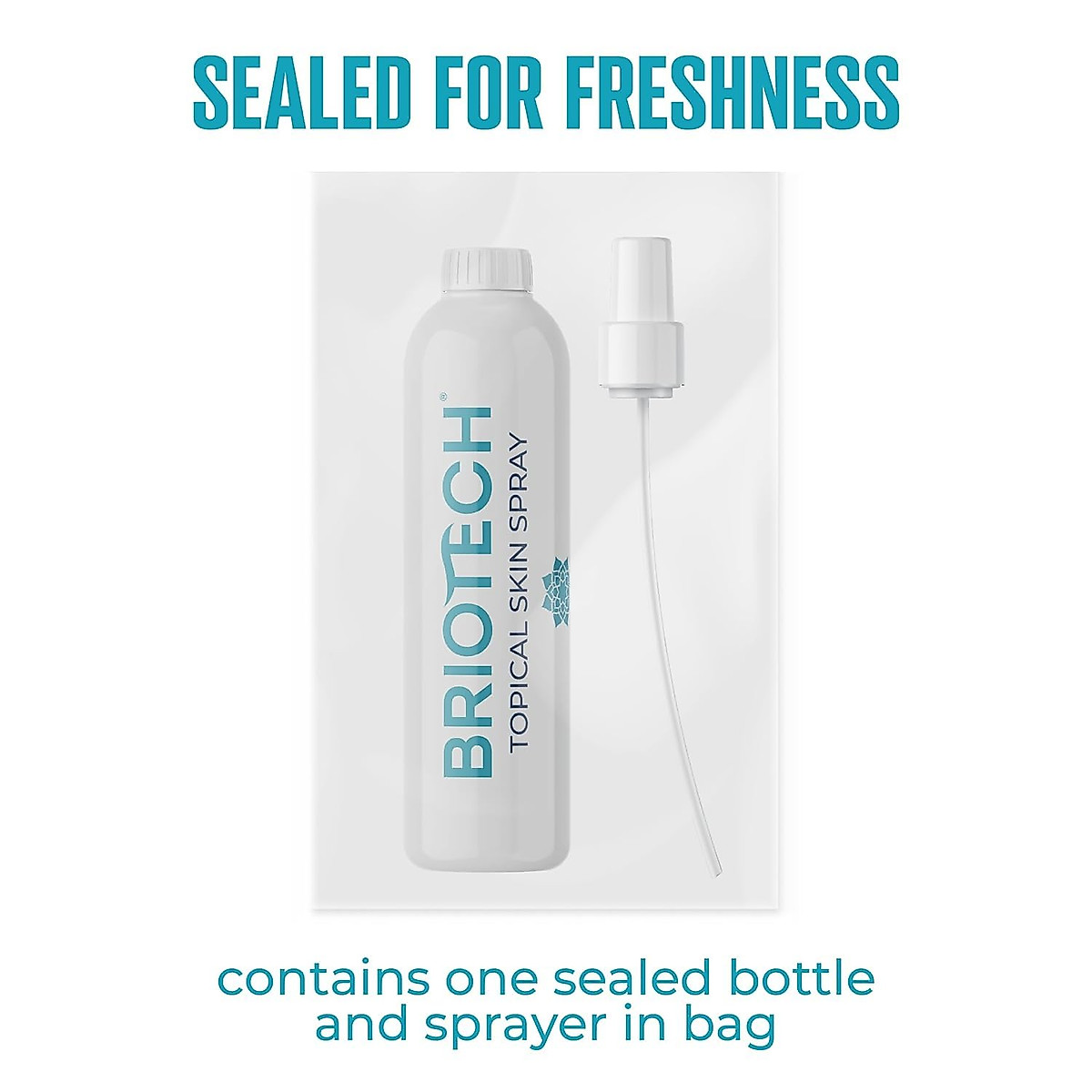 BRIOTECH Topical Skin Spray, Hypochlorous Acid Spray for Body & Face, Eyelid Cleanser, HOCl Facial Mist, Support Against Irritation and Redness, Stocking Stuffers, Packaging May Vary, 4 oz, 1 ct
