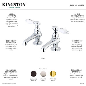 Kingston Brass CC4L1 Vintage Basin Tap Faucet, Polished Chrome