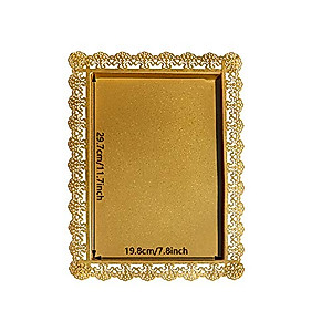 Set of 2 Rectangle Cupcake Stand Iron Cake Holder Dessert Candy Display for Wedding Birthday Party Baby Shower Bar Gold