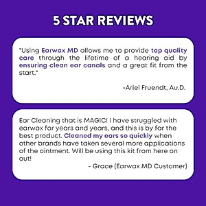 EOSERA Ear Wax MD Kit - Fast-Acting Ear Wax Removal Drops | Breaks Down & Dissolves Wax in Just 1 Treatment | Clinically Proven | Gentle & Safe | Includes Rinsing Bulb | 15mL