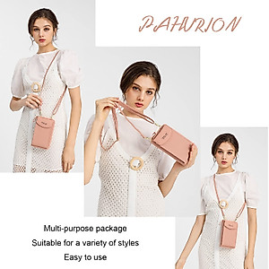 PAHVRION Small Crossbody Cell Phone Purse，Shoulder Bag with Strap for Women Cell Phone Purse Wallet with Credit Card Slots，Blue