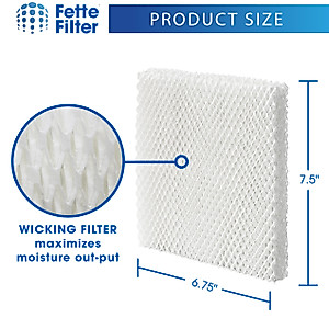 Fette Filter - Filter T Humidifier Wicking Filters Compatible with Honeywell HFT600T HFT600PDQ for Honeywell Tower Humidifier HEV615 Series & HEV620 Series. Includes 6 Replacement Filters.