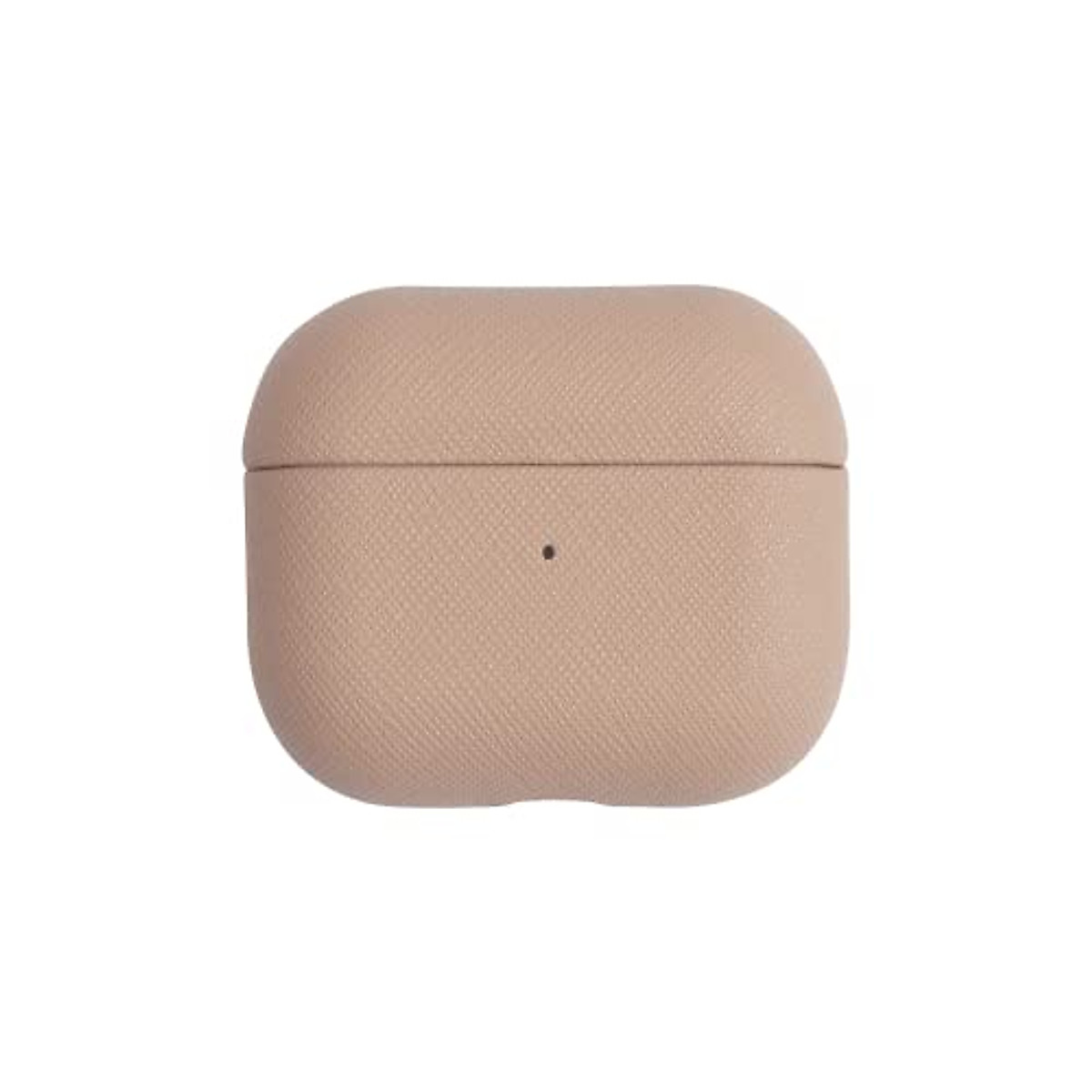 THEIMPRINT Saffiano Vegan Leather AirPods Case Cover Gen 3 - Compatible with Apple AirPods 3rd Generation Charging Case, Nude