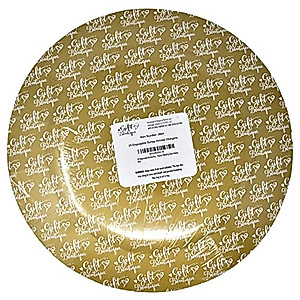 Gift Boutique 24 Disposable Burlap Round Charger Plates 13" Rustic Burlap Print Dinner Serving Tray Paper Cardboard Platter for Table Place Setting Wedding Decoration