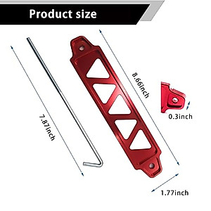 GKmow 1 PC Car Power Mounting Kit, Alloy Triangular Five-Hole Tie-Down Bracket, High-Looking Fastener Combination, Compatible with Cars, Trucks, Vans, SUVs, Trailers (Red)