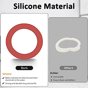 Flush Valve Seal for Mansfield, Upgraded Silicone Material 160 Toilet Parts Replacement for Mansfield models 210 and 211 Flush Valves, Toilet Gasket Equivalent to 630-0030, 3PCS