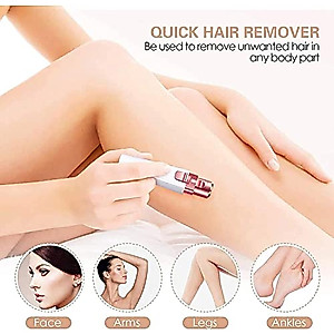 QINERSAW Nose Hair Trimmer for Men and Women, 2 in 1 Ear and Nose Hair Trimmer, Professional Painless Nose Hair Remover, Waterproof, USB Rechargeable, Dual Edge Blades (White)