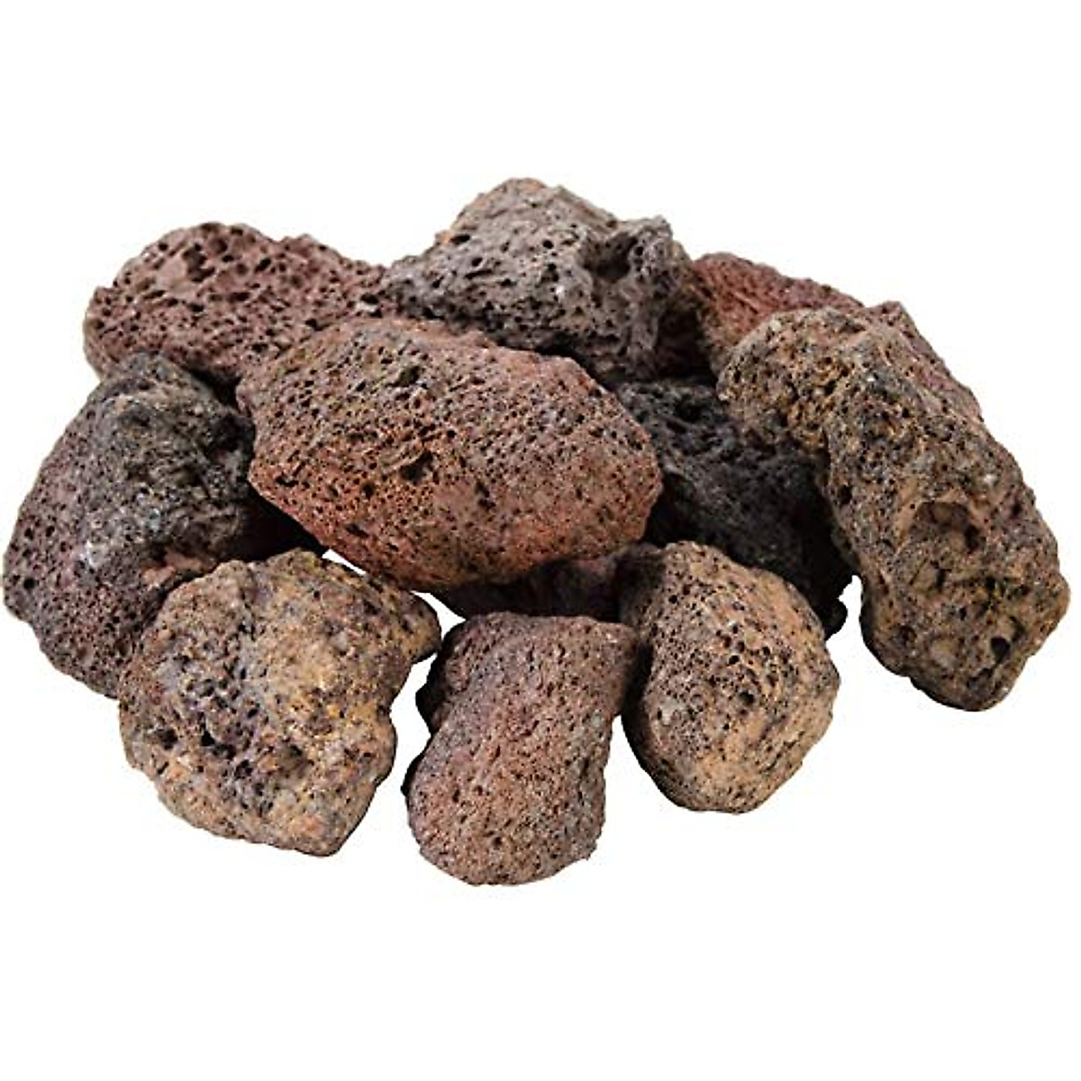 Natural Lava Rocks for Fire Pit | Lava Rocks for Gas Grills Charbroilers | Reduces Flare Ups | Even Heat Distribution | by The FryOilSaver Co, | 7 Lb. Bag of Fire Pit Lava Rocks | 1 Pack