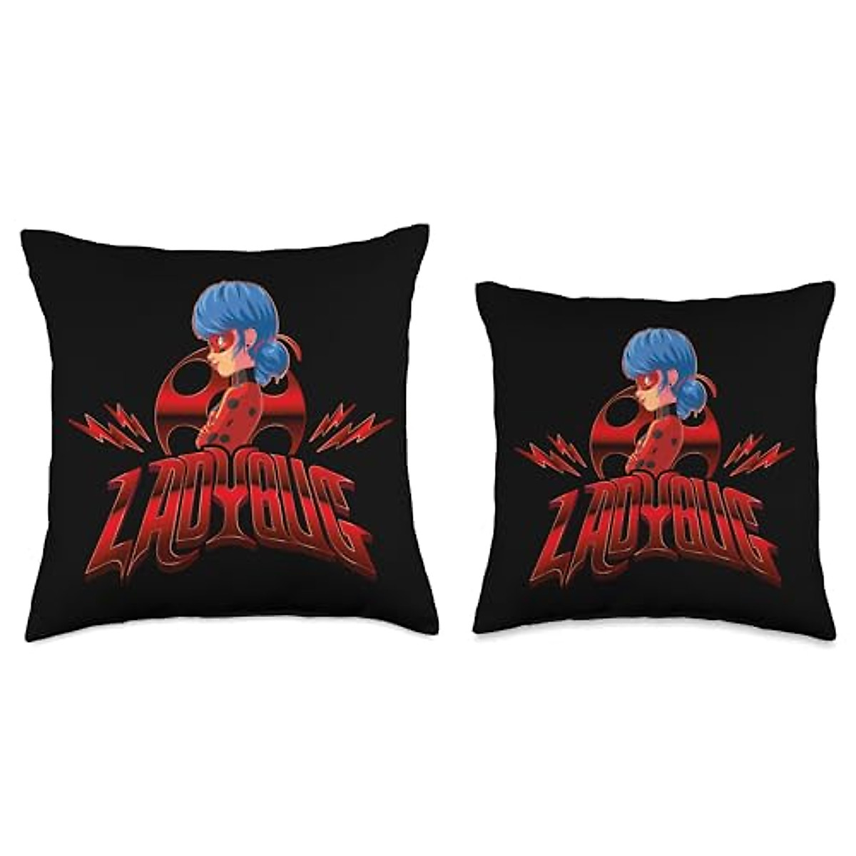 Miraculous Ladybug Glam Rock LB Throw Pillow