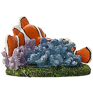 Penn-Plax Finding Nemo Resin Ornament for Aquariums, Nemo and Marlin, 4-Inch (NMR7)