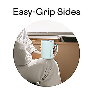 Corkcicle Triple Insulated Coffee Mug with Lid, Stainless Steel Camping Tumbler with Handle, Hot for 3+ Hours, BPA Free, Gloss Powder Blue, 16 oz