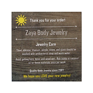 Zaya Body Jewelry Pair Black Anodized Stainless Steel Ear Spirals Tapers Gauges 00g 0g 2g 4g (2g)