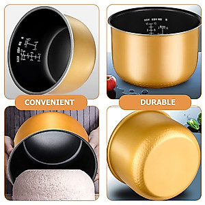 BESTonZON Inner Cooking Pot for Rice Cooker and Instant-Pot Use Rice Cooker Liner Non- stick Rice Cooking Container Rice Maker Accessories for Rice Maker Cooker 3L