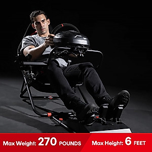 RACGTING Racing Simulator Cockpit for G920 G29 G923, Foldable Racing Simulator for Thrustmaster T248X T248 T300 T150 458 TX Xbox PS5 PS4 PC (Black)