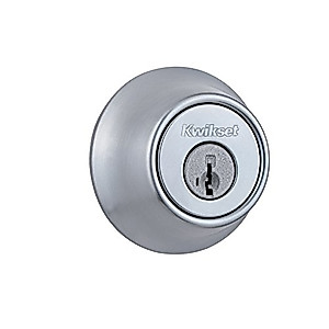 Kwikset 660 Single Cylinder Deadbolt featuring SmartKey Security in Satin Chrome