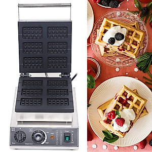 110V Waffle Maker,6 Molds Mini Waffle Maker Machine,Electric Non-Stick Waffle Baker,0~5 Min & 50-300°C Donut Dessert Maker for Kids (Waffle Maker)