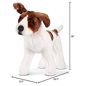 Melissa & Doug Giant Jack Russell Terrier - Lifelike Stuffed Animal Dog (over 12 inches tall)
