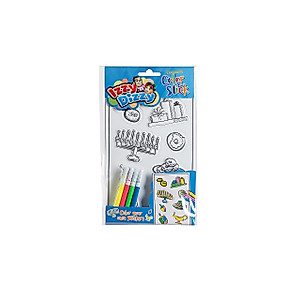 Hanukkah Color and Stick - Color Your Own Stickers - Includes 4 Markers - Hanukah Arts and Crafts - Gifts and Games - Izzy 'n' Dizzy