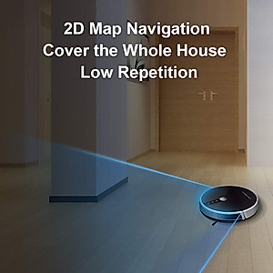 Liectroux C30B Robotic Vacuum Cleaner 2D Map Navigation, 3000Pa Suction, Smart Memory, Map Shown on WiFi App, 350ml Electric Water Tank, Wet Mopping