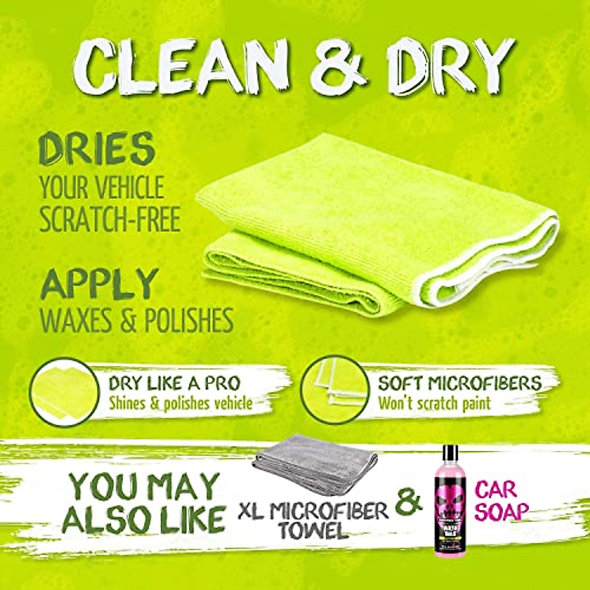 Pilot Automotive Voodoo Ride Microfiber Towels 2 Pack, Yellow
