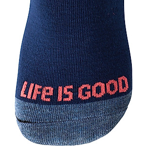 Life is Good Women's Socks - Novelty Crew Cut Socks (3 Pack), Size Shoe Size: 4-10, Navy