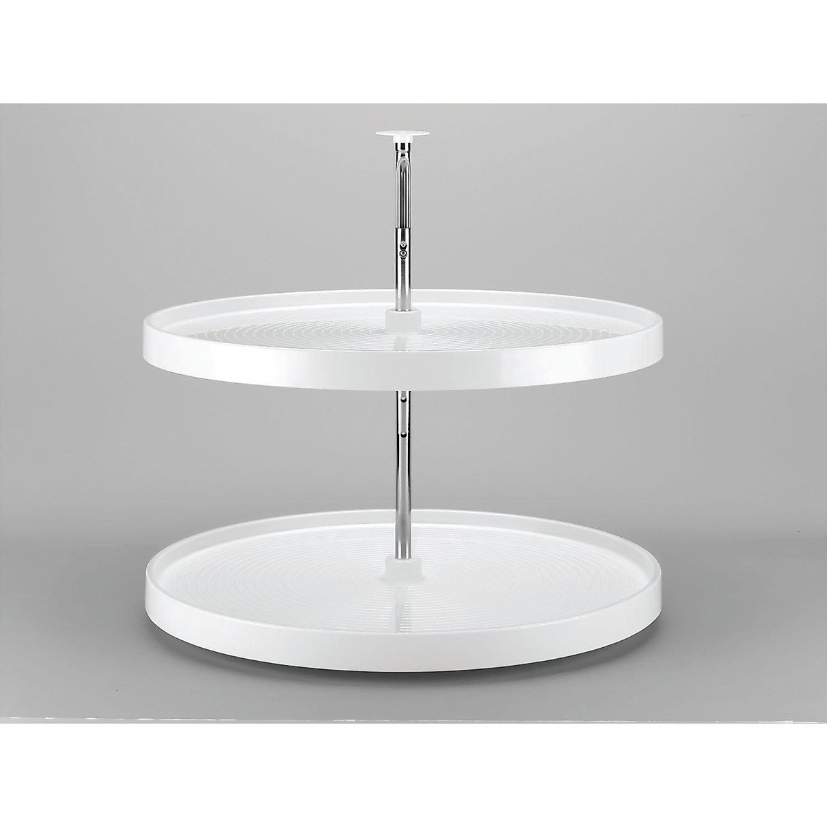 32in Full Round Polymer Lazy Susan Set White