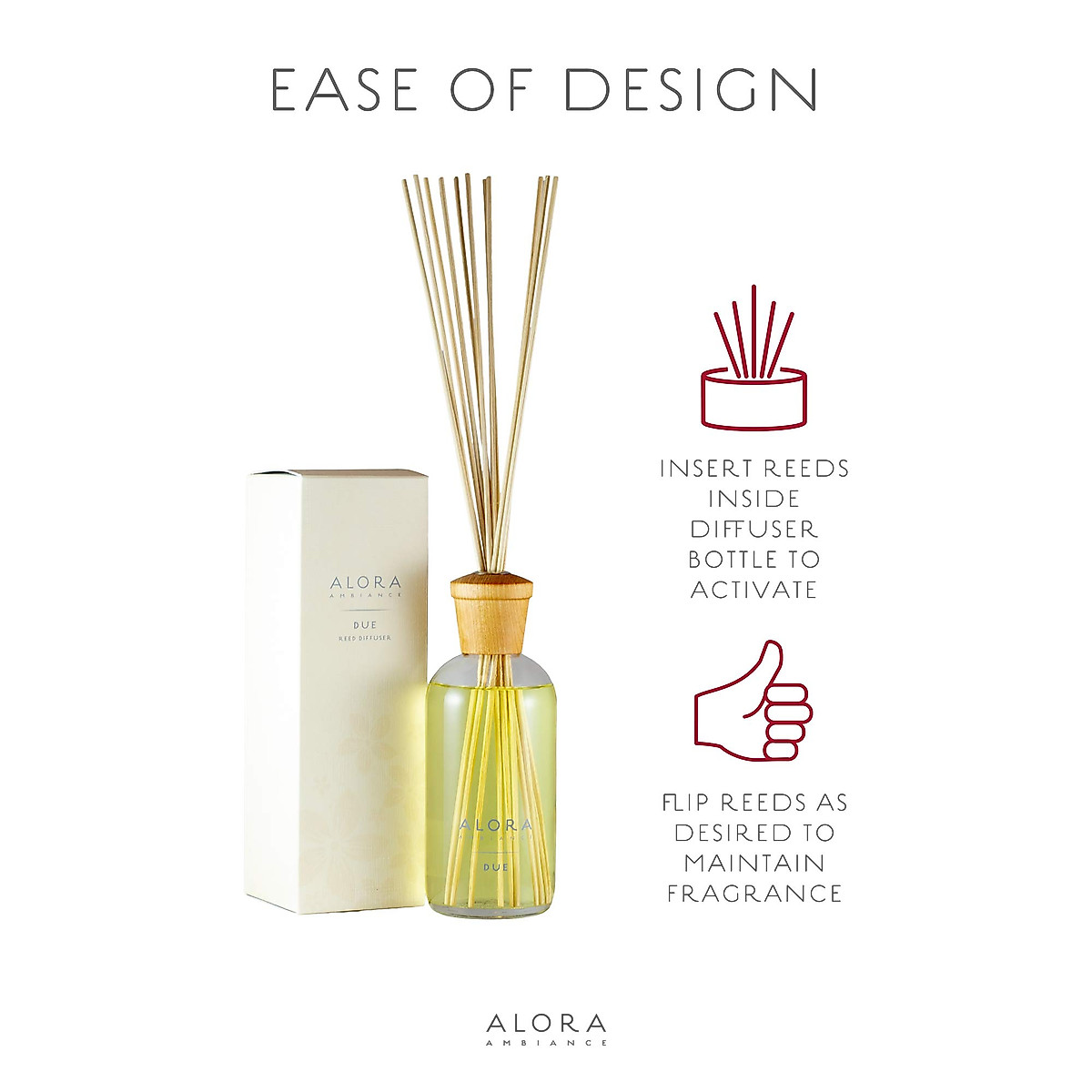 Due Reed Diffuser 16oz diffuser by Alora Ambiance