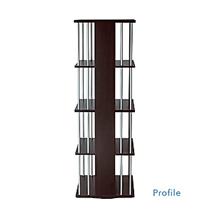 Atlantic Typhoon Media Storage Spinner, Space-Saving 360-Degree Rotation, Organize & Protect Prized Media & Memorabilia Collections, PN 82635716 – Espresso