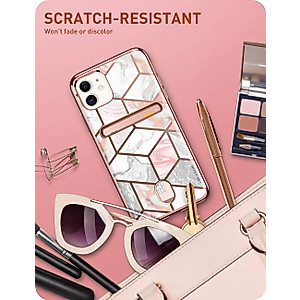 i-Blason Cosmo Wallet Slim Designer Wallet Case for iPhone 12 Mini (2020), 5.4", Marble