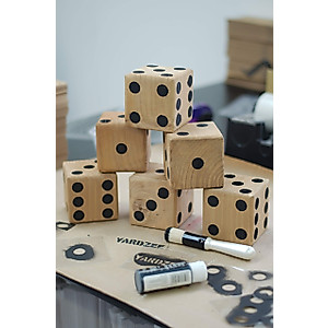 Barn Star Yardzee Dice Stencil Kit, Outdoor Dice Yard Game - Reusable - Giant Wood Dice