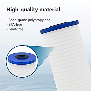 Waterspecialist AP810 Whole House Water Filter, Replacement for 3M Aqua-Pure AP810, AP801, AP811, Whirlpool WHKF-GD25BB, WHKF-DWHBB, 5 Micron, 10" x 4.5", Well & Tap Water Filter, Pack of 3