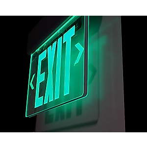 NICOR Lighting LED Emergency Exit Sign, Clear with Green Lettering (EXL2-10UNV-AL-CL-G-1)