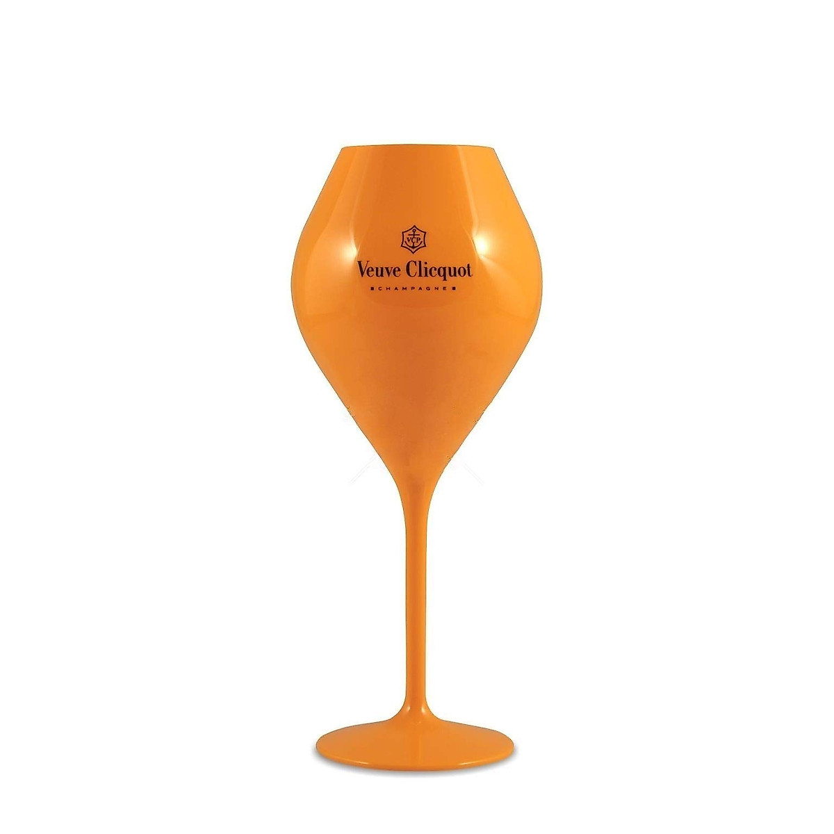 Veuve Clicquot 6x Yellow Trendy Champagne Flutes Polycarbonate Acrylic Poolside Glasses Goblets (Small Edition)