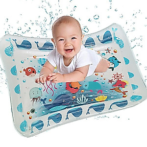 Tummy Time Water Mat Infant Toy Indoor Floor Inflatable Water Mat, Newborn Boys and Girls of 3 6 9 12 Months of Fun Activity Center Toys