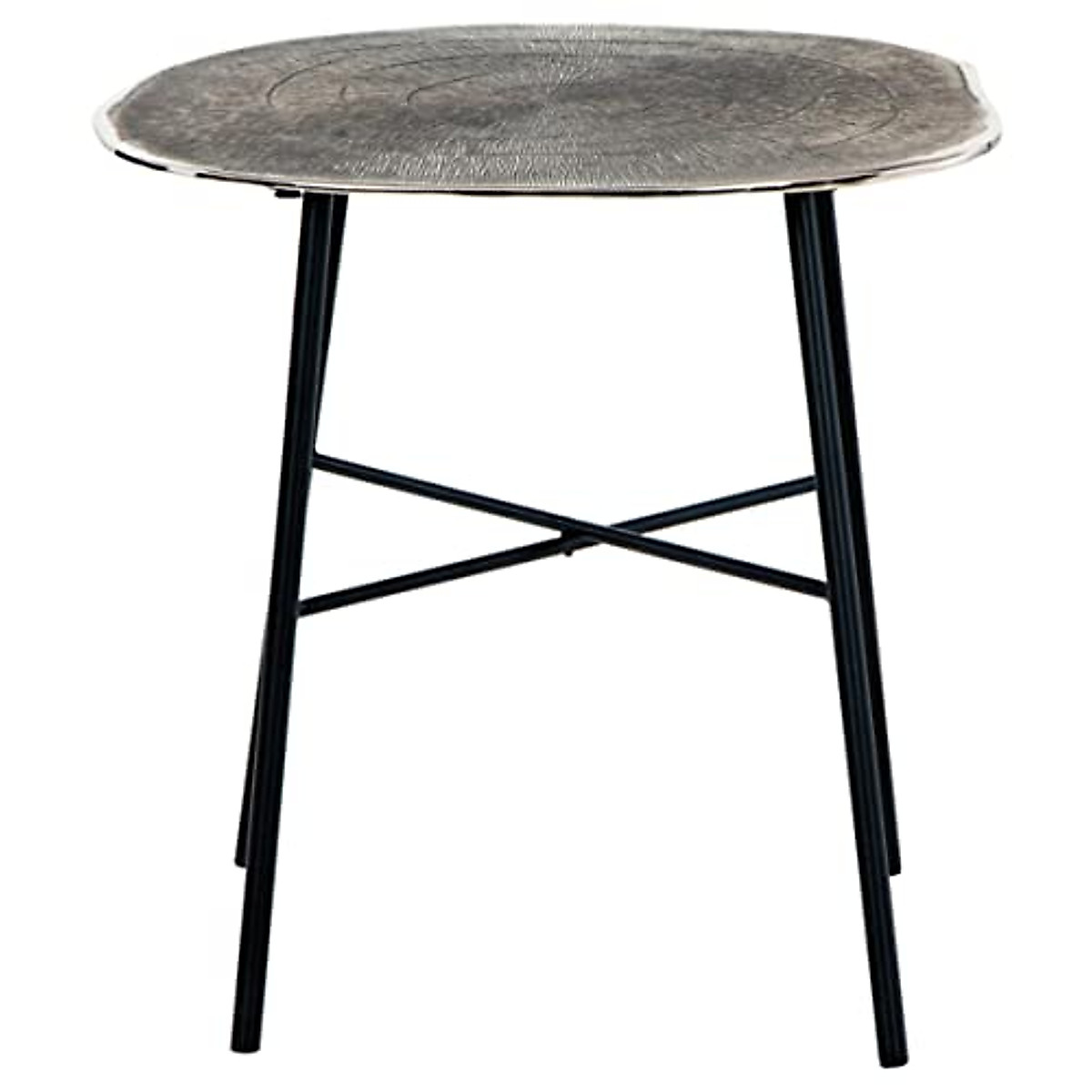 Signature Design by Ashley Laverford Contemporary End Table, Chome & Black