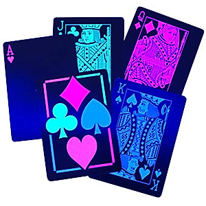 Island Dogs 51522 Black Light Playing Cards, Multicolor