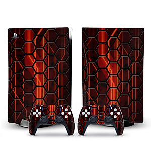 PS5 Console and Controller Skin Vinyl Sticker Decal Cover for PlayStation 5 Console and Controllers, Disk Edition