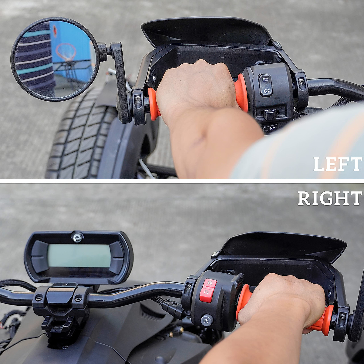 SAUTVS Black Handguards Protector Wind Deflector for Can Am Ryker, Plastic Hand Guards Air Deflector Kit for Can-Am Ryker 600 900 Sport Rally Edition All Models Accessories (2PCS, Replace #219400894)