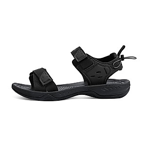 EZEREELL Men's Hiking Sandals, Comfortable Sport Walking Sandals Black 7
