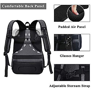 VASCHY Laptop Backpack, Carry on Business Travel Backpacks for Women Men with Laptop Compartment USB Port