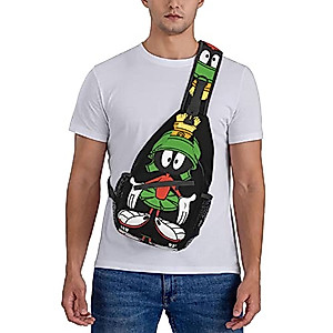 DHOUTSL Man Chest Bag Marvin Anime The Martian Crossbody Bags Women Sling Backpack Adjustable Shoulder Bag for Cycling Camping Hiking Sports Travel