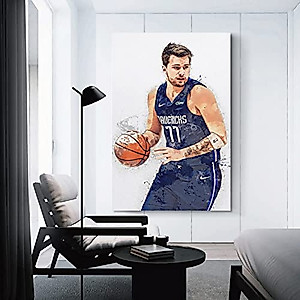 FANCHUANG Luka Doncic Basketball Posters Motivational Poster for Boys Bedroom Wall Canvas Inspirational Wall Art Unframe-style 12x18inch(30x45cm)