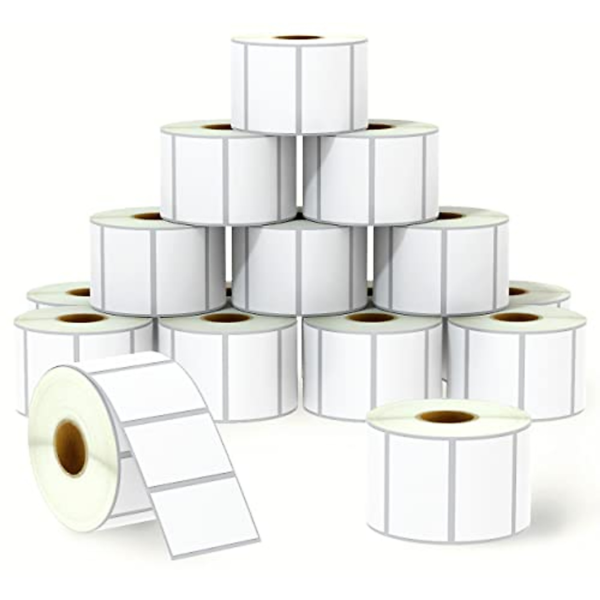 BETCKEY - 2.25" x 1.25" (57 mm x 32 mm) UPC Barcode & Multipurpose Labels Compatible with Zebra & Rollo Label Printer,Premium Adhesive & Perforated [16 Rolls, 16000 Labels]