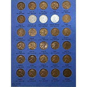 Complete Lincoln Wheat Penny Cent Collection Album 1941 - 1958 P D S Set