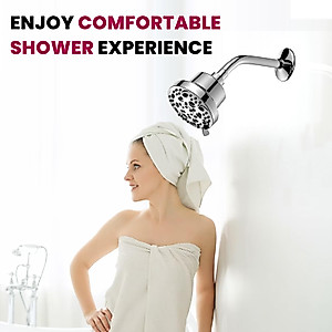 Surpzon Filtered Shower Head, High Pressure Shower Heads with Filter for Hard Water, Rainfall Shower Head of Replaceable Showerhead Filter, Luxury 8 Settings Adjustable Water Softener Shower Head